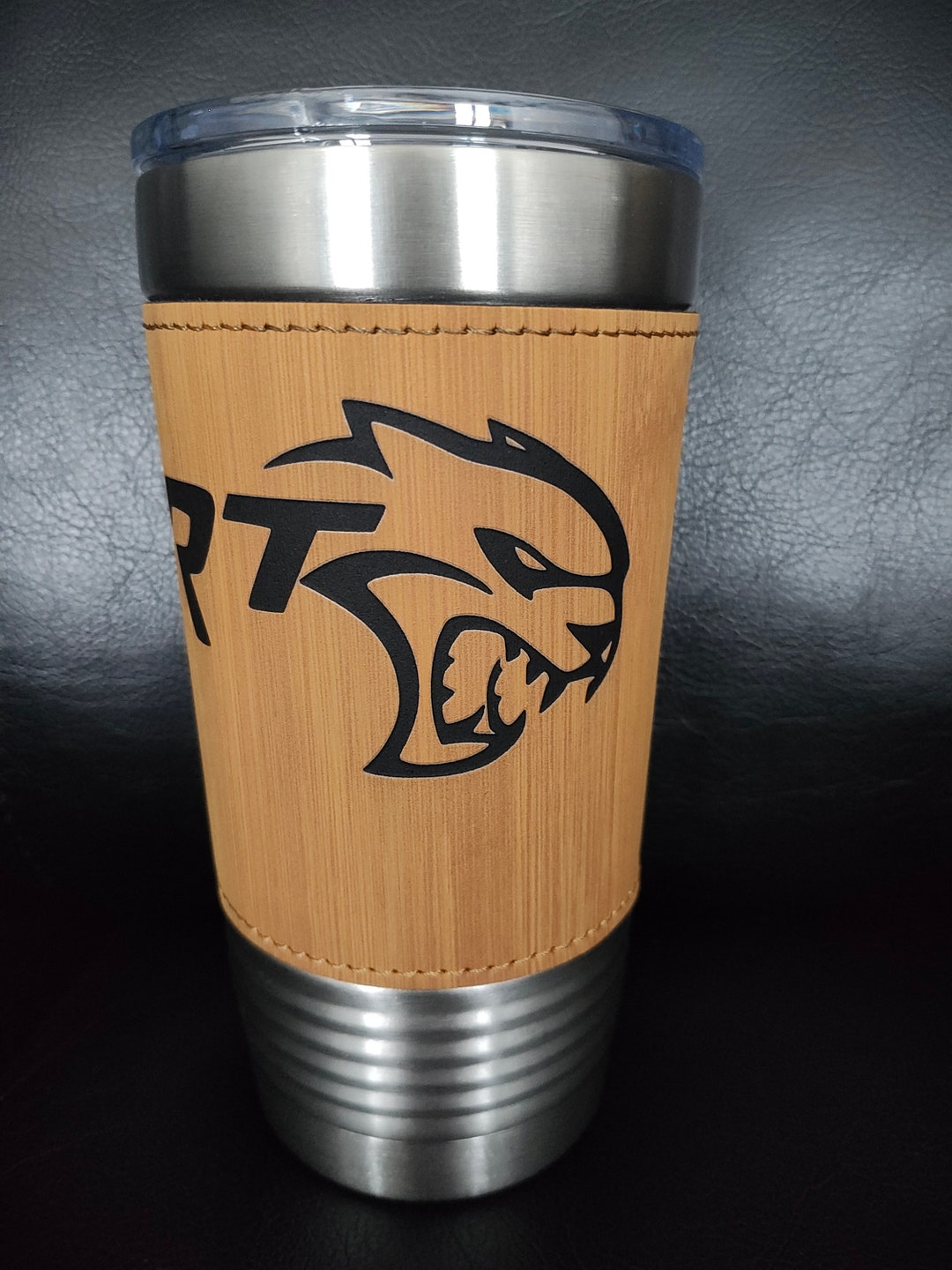 Custom Challenger Hellcat Laser Engraved Leatherette 20oz. Tumbler ...