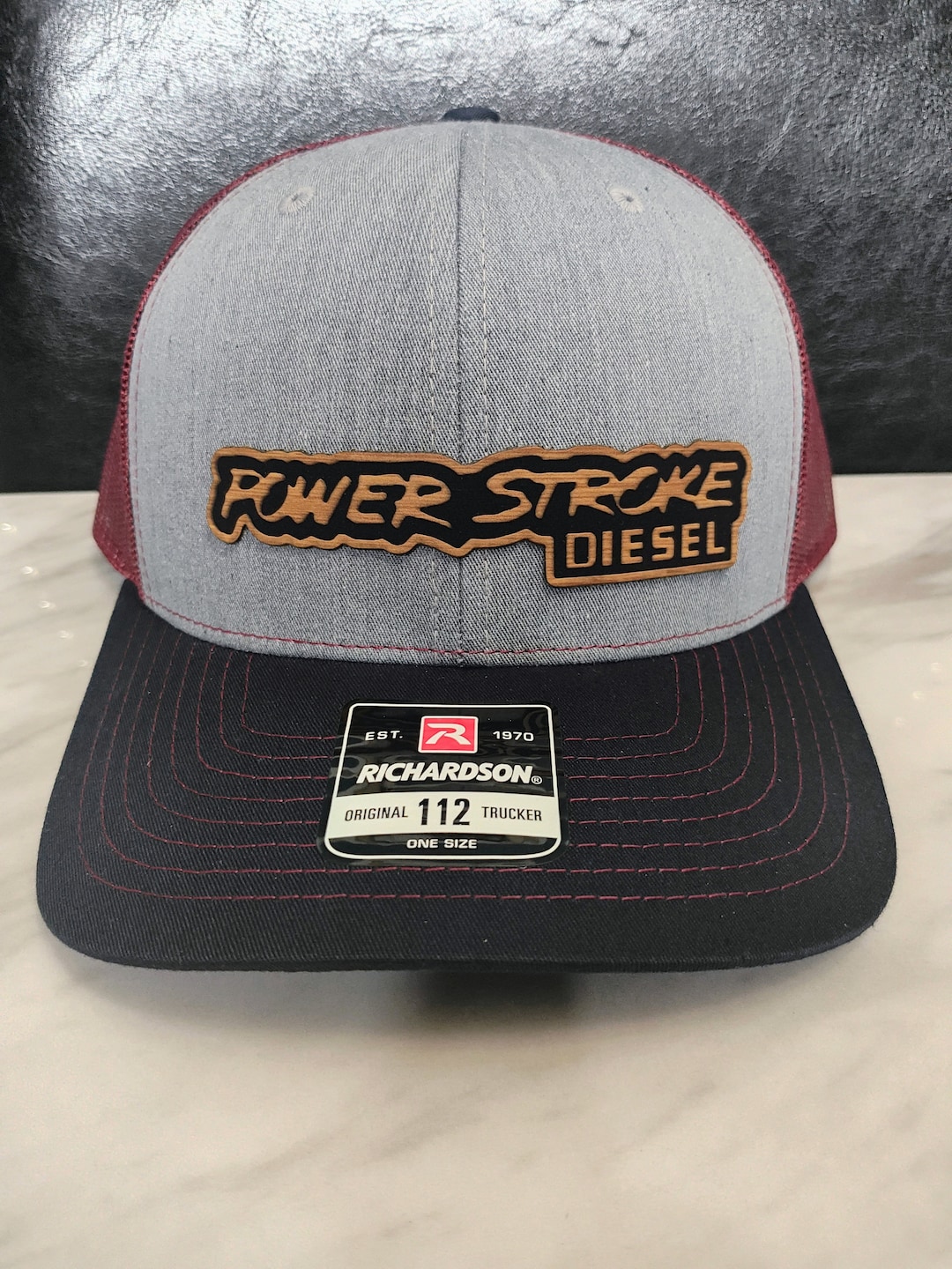 Ford, Powerstroke Diesel, off Road, Leather Patch Hat Richardson 112 - Etsy