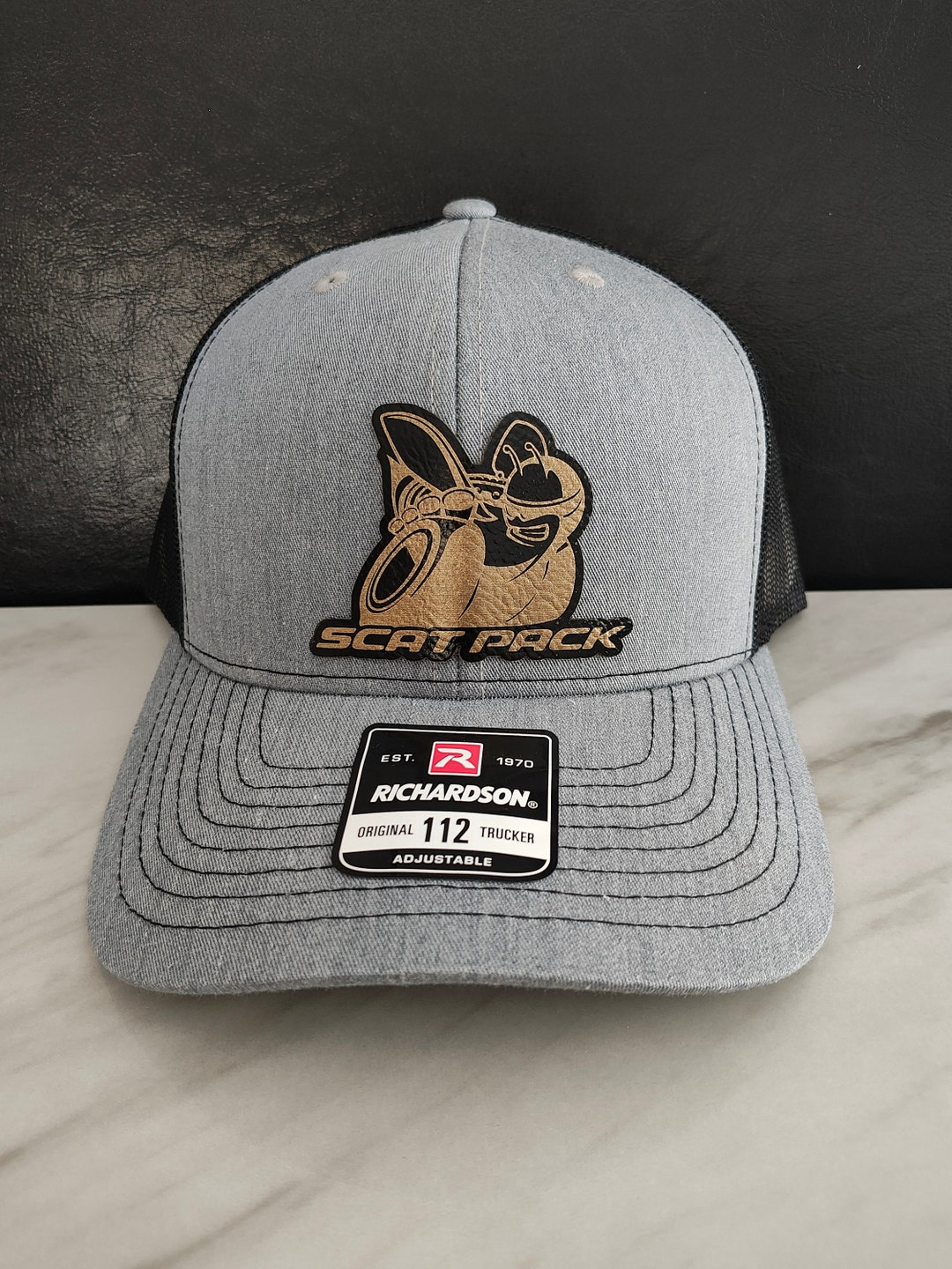 Scat Pack , 392, 6.4L , Car Hat , Laser Engraved Leather Patch Hat ...