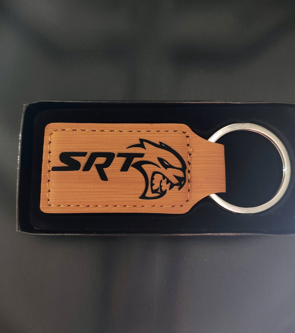 SRT Hellcat Laser Engraved Leather Keychain - Etsy