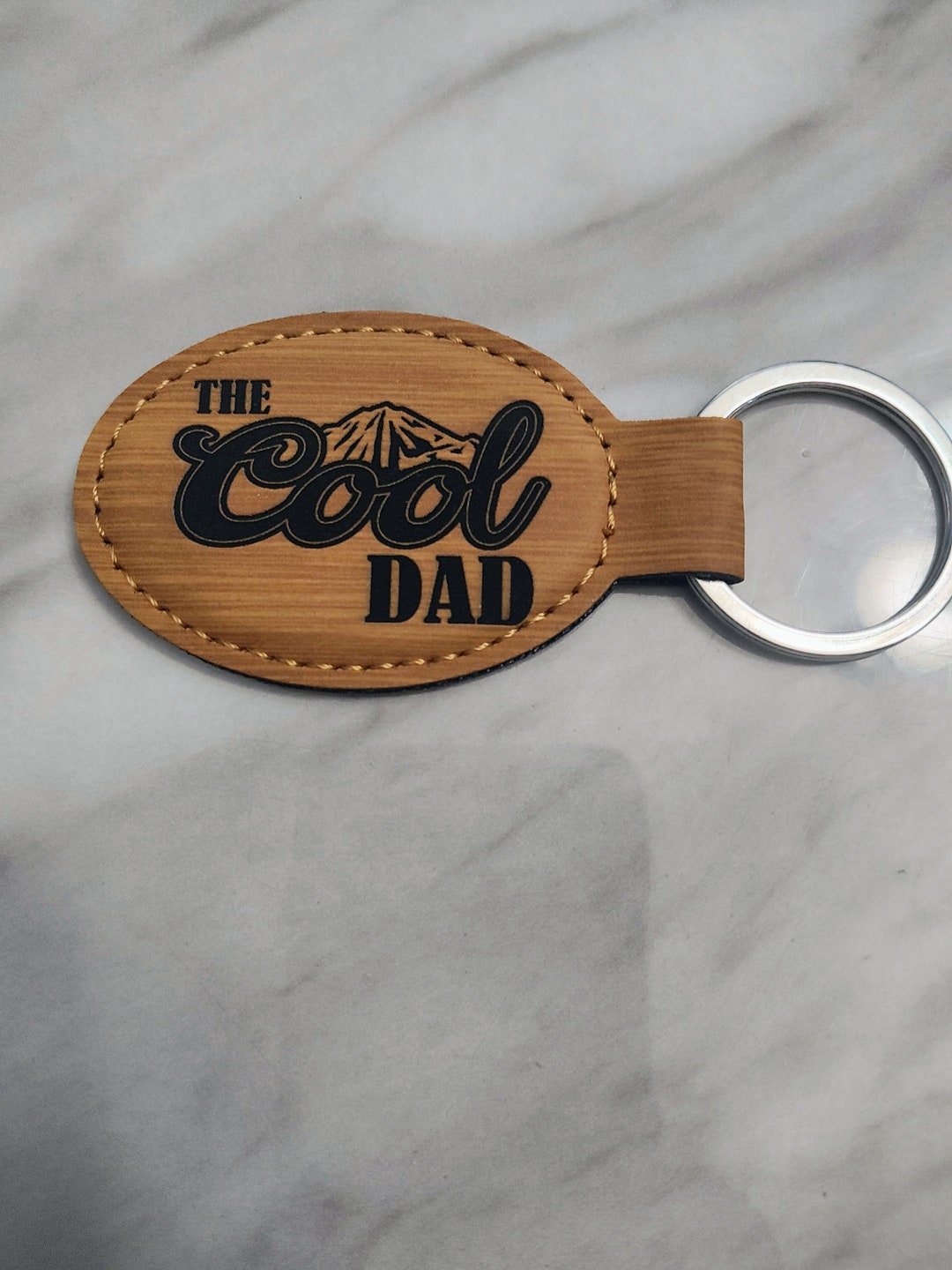 The Cool Dad, Father's Day, Dad, Papa, Laser Engraveed Leather Keychain ...