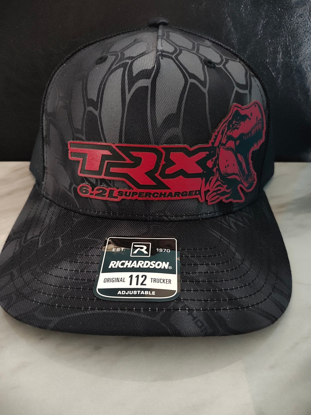 New Black Camo Skin Design RAM TRX 6.2L Supercharged Red Laser Engraved ...