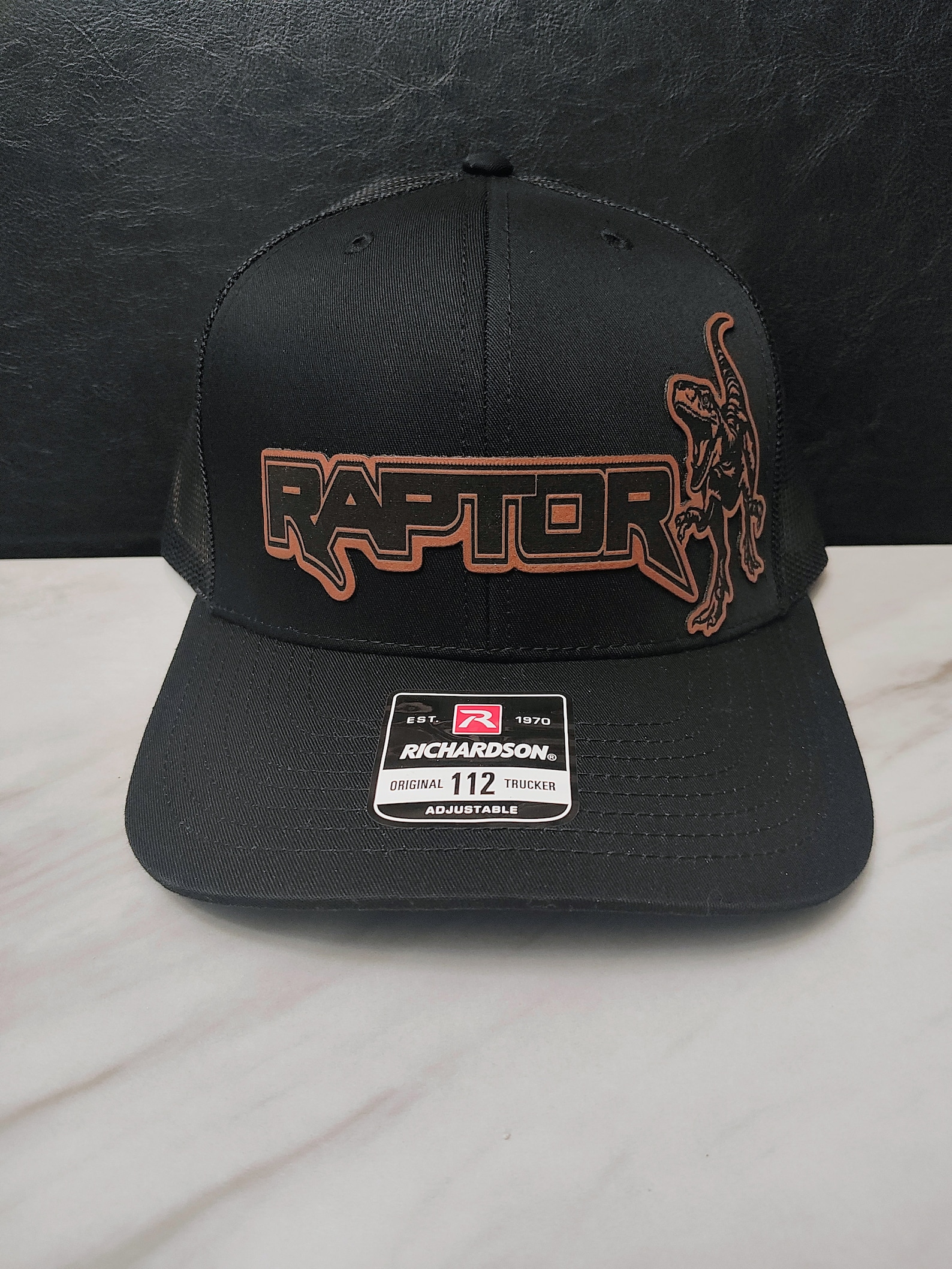 FORD Raptor Laser Engraved Leather Patch Hat Richardson 112 - Etsy