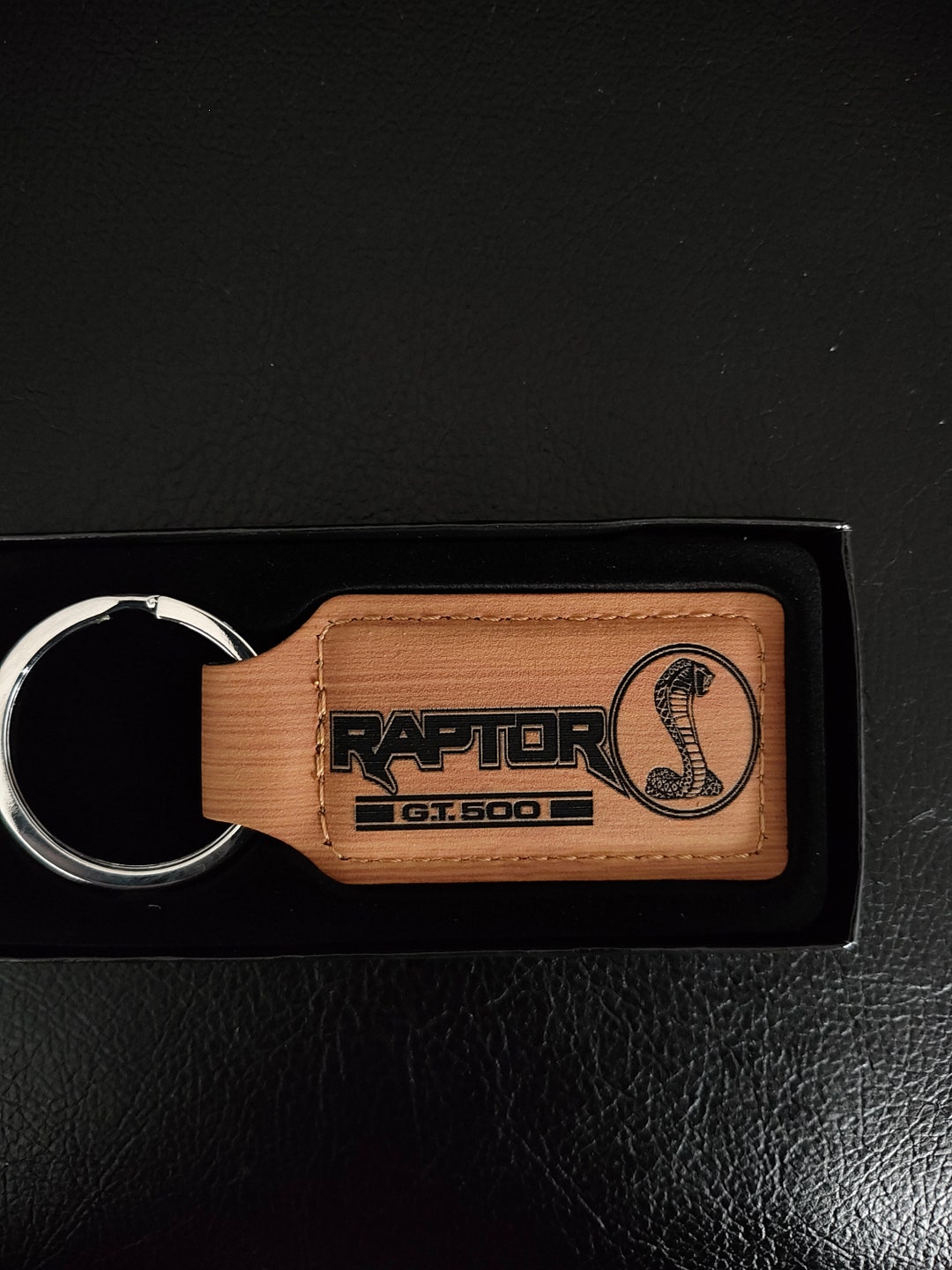 CUSTOM RAPTOR R Laser Engraved Leather Keychain - Etsy