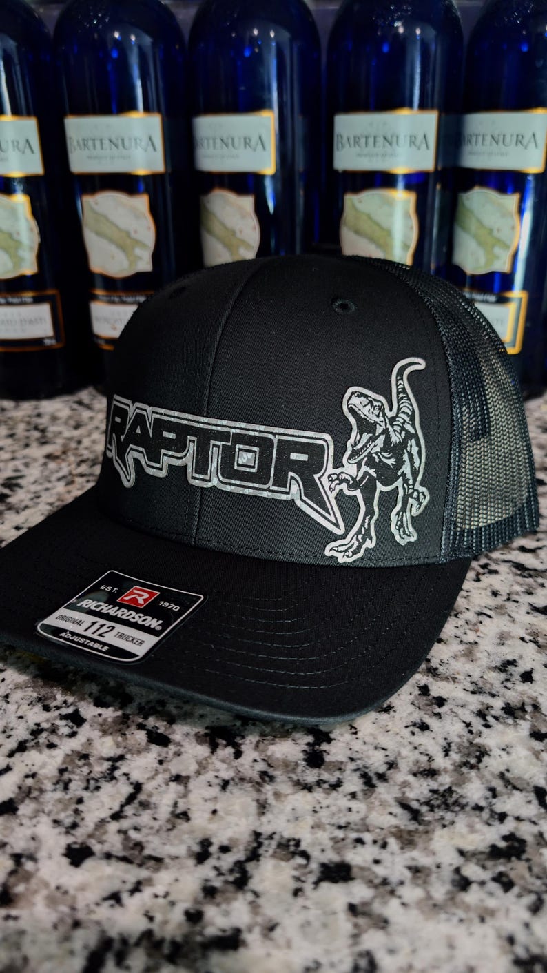 Raptor Inspired Hat – Silver Carbon Fiber Leather Patch | Richardson ...