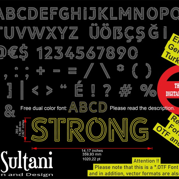 Rhinestone Font for Circuit - Etsy