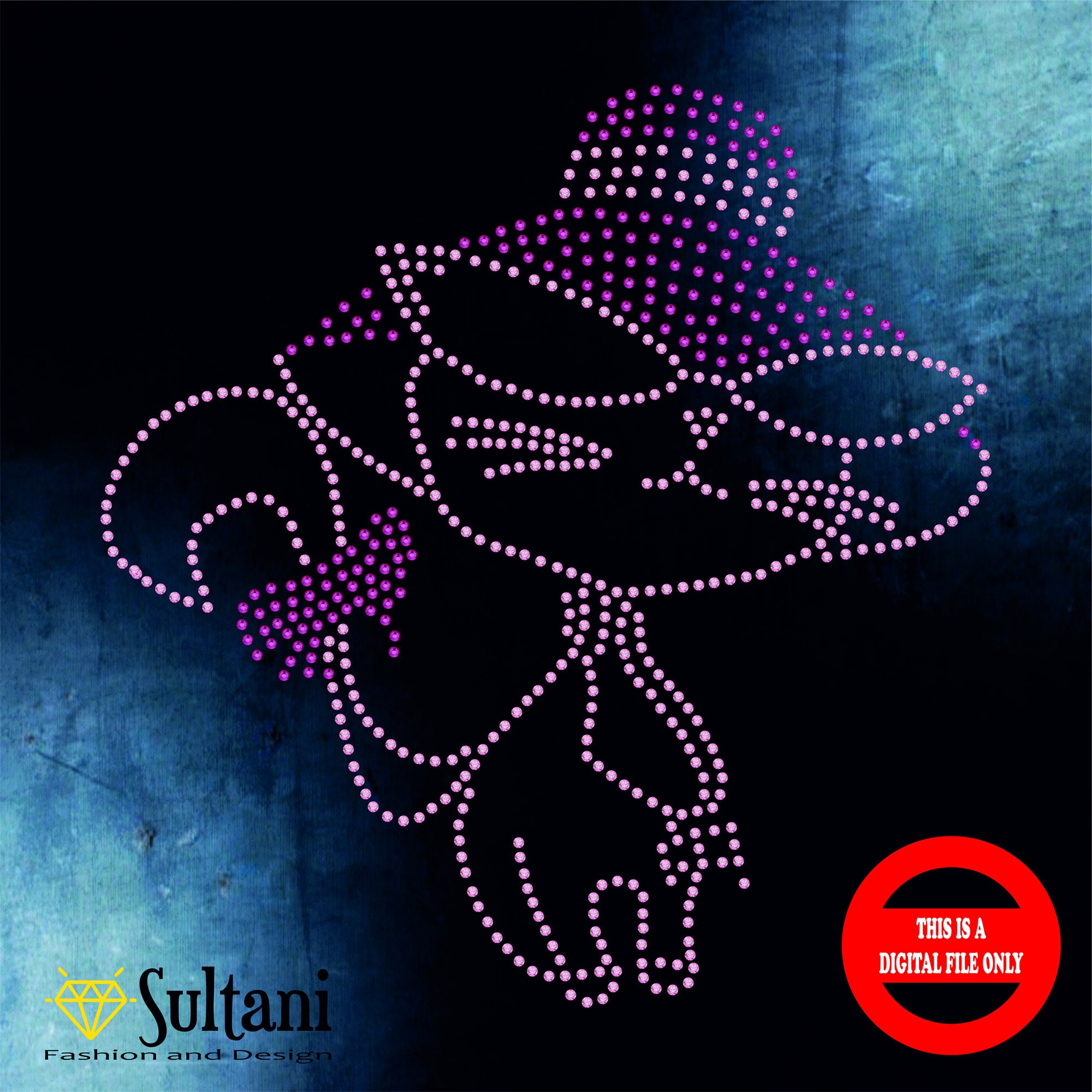 Rhinestone Template for Cutting SVG, Cut File, SS6 Rhinestone , Ai Crd ...