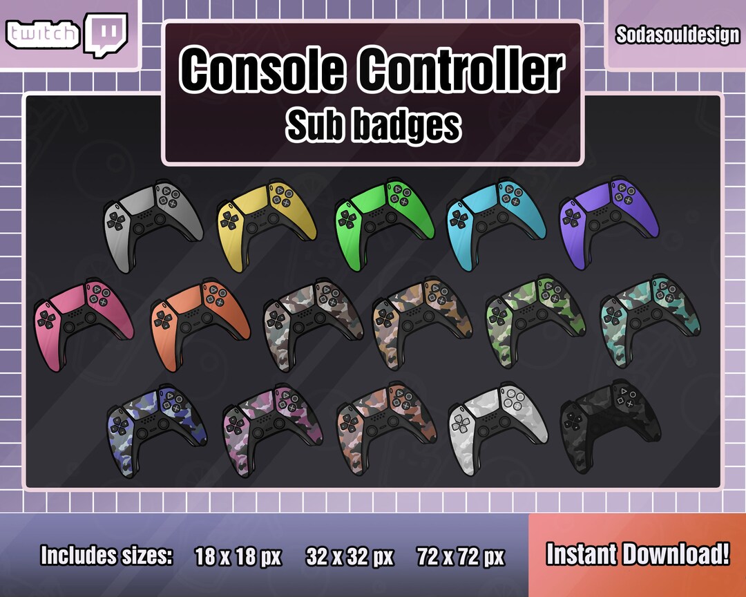 32 Console Controller Sub Badges for Twitch - Etsy
