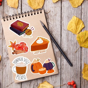 Fall Printable Stickers. 5 Printable Png Stickers Download. Autumn ...