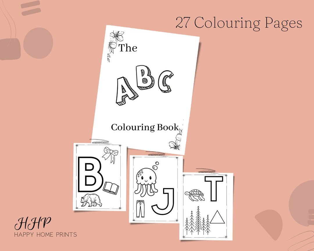 ABC Kids Digital Learning 27 Printable Colouring Pages - Etsy