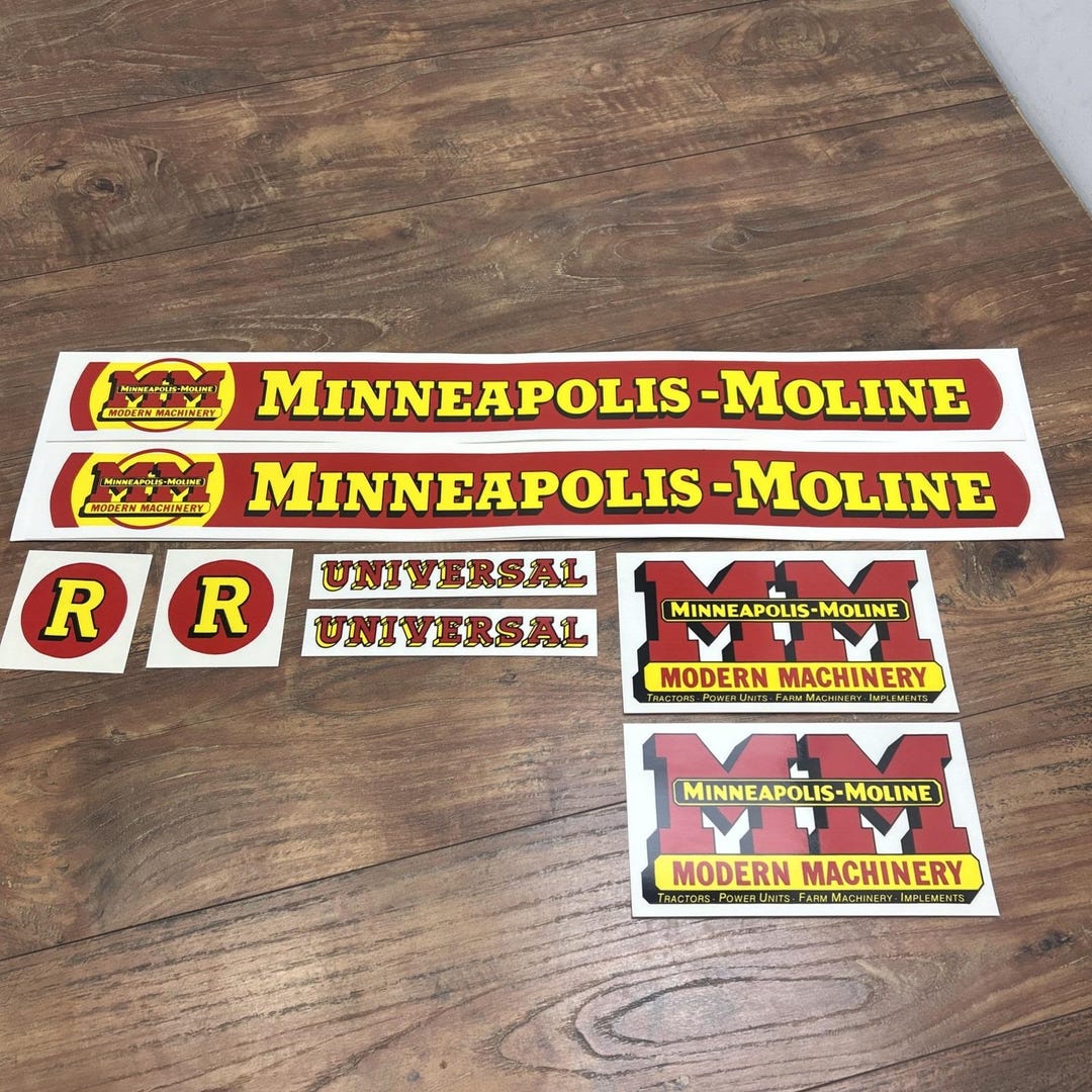 Minneapolis Moline Model R Tractor Decal Set - Etsy