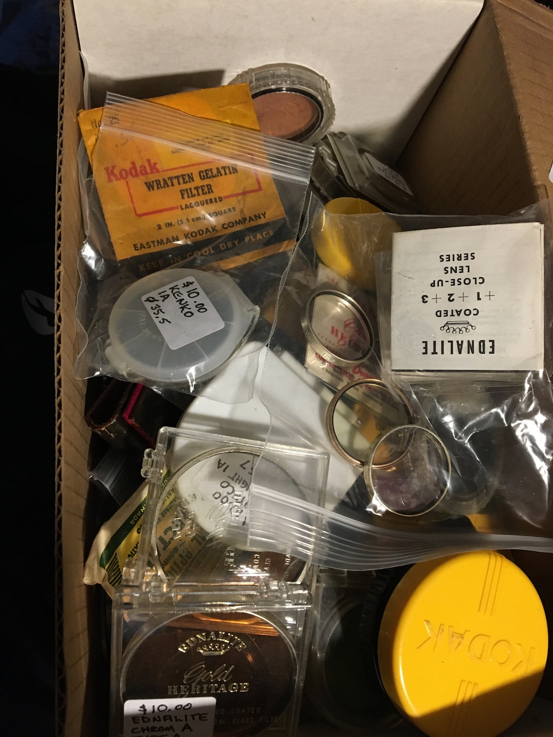 Box Full of Camera/movie Camera Filters-rare Camera - Etsy