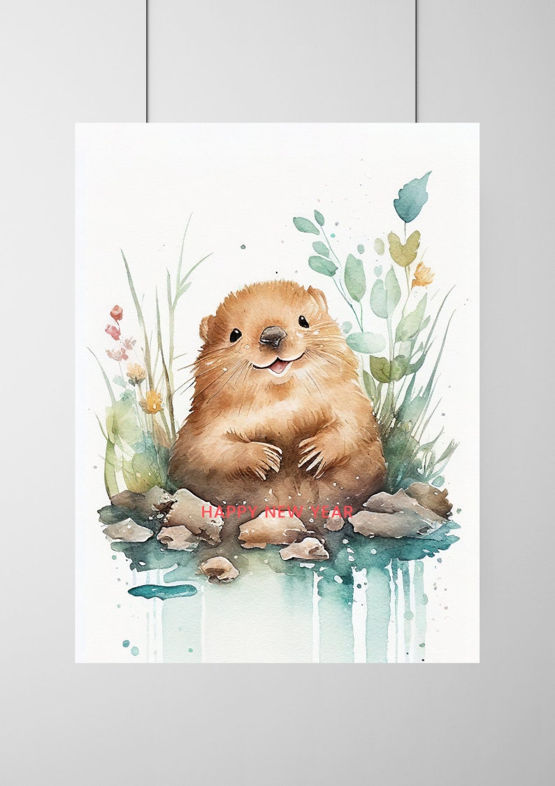 Beaver Printable Wall Art Nursery Poster.new Home Gift Art Prints ...