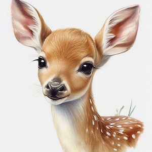 Fawn Printable Wall Art Nursery Poster.art Prints Nursery Wall Decor ...