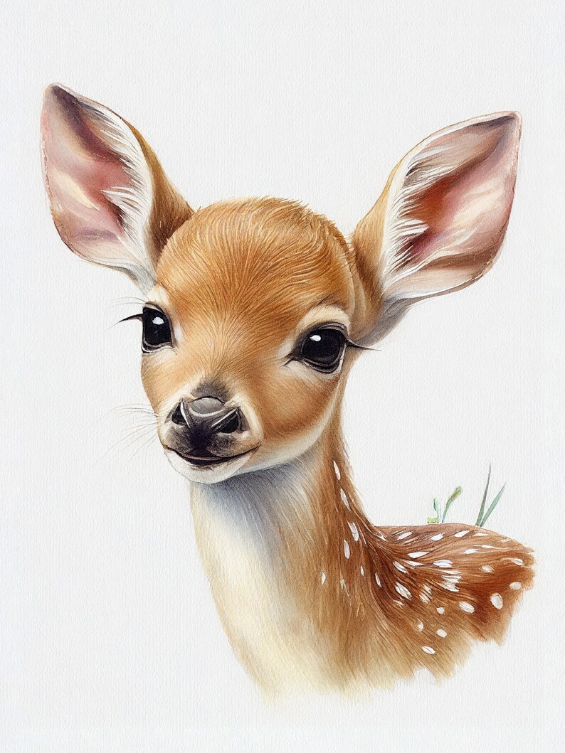 Fawn Printable Wall Art Nursery Poster.art Prints Nursery Wall Decor ...