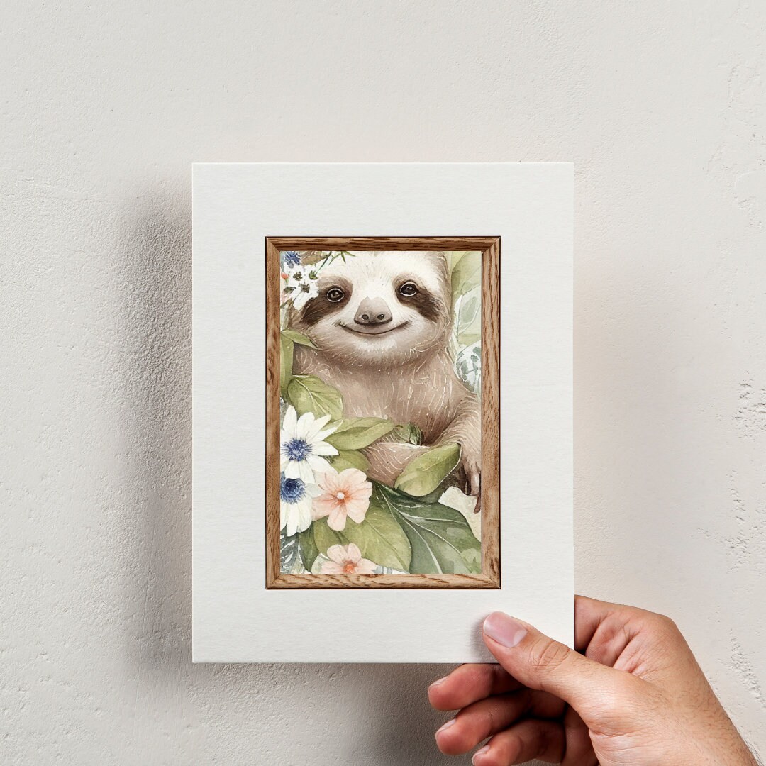 Sloth Printable Wall Art Nursery Decor.sloth Painting Home Decor Sloth ...