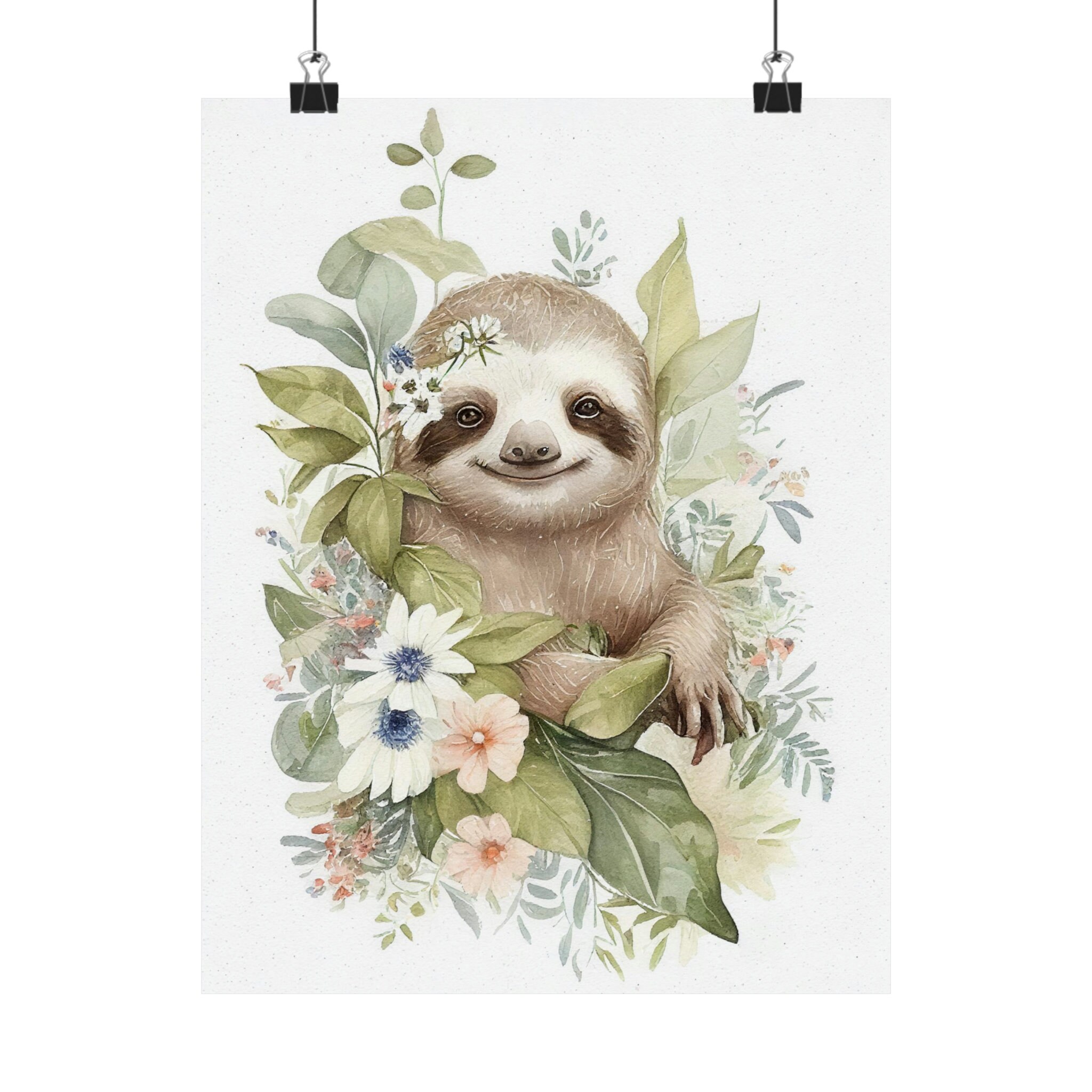 Sloth Premium Posters Matte Vertical. Art Prints Nursery Decor Sloth ...