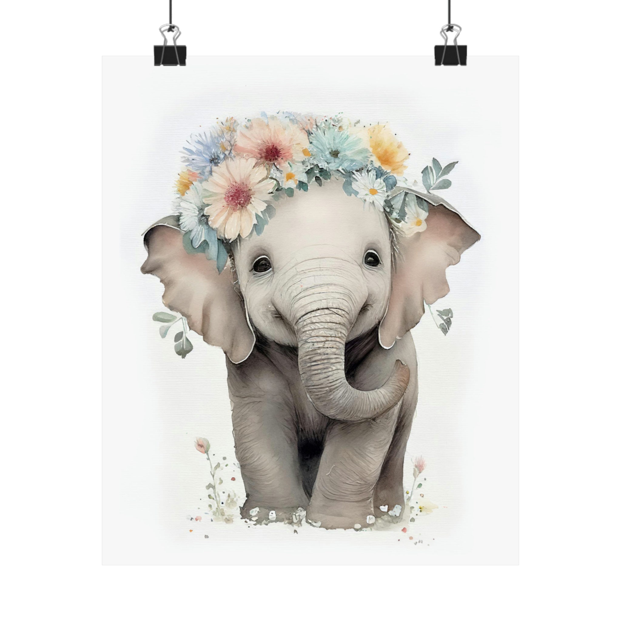Elephant Premium Posters Matte Vertical. Art Prints Nursery Decor ...
