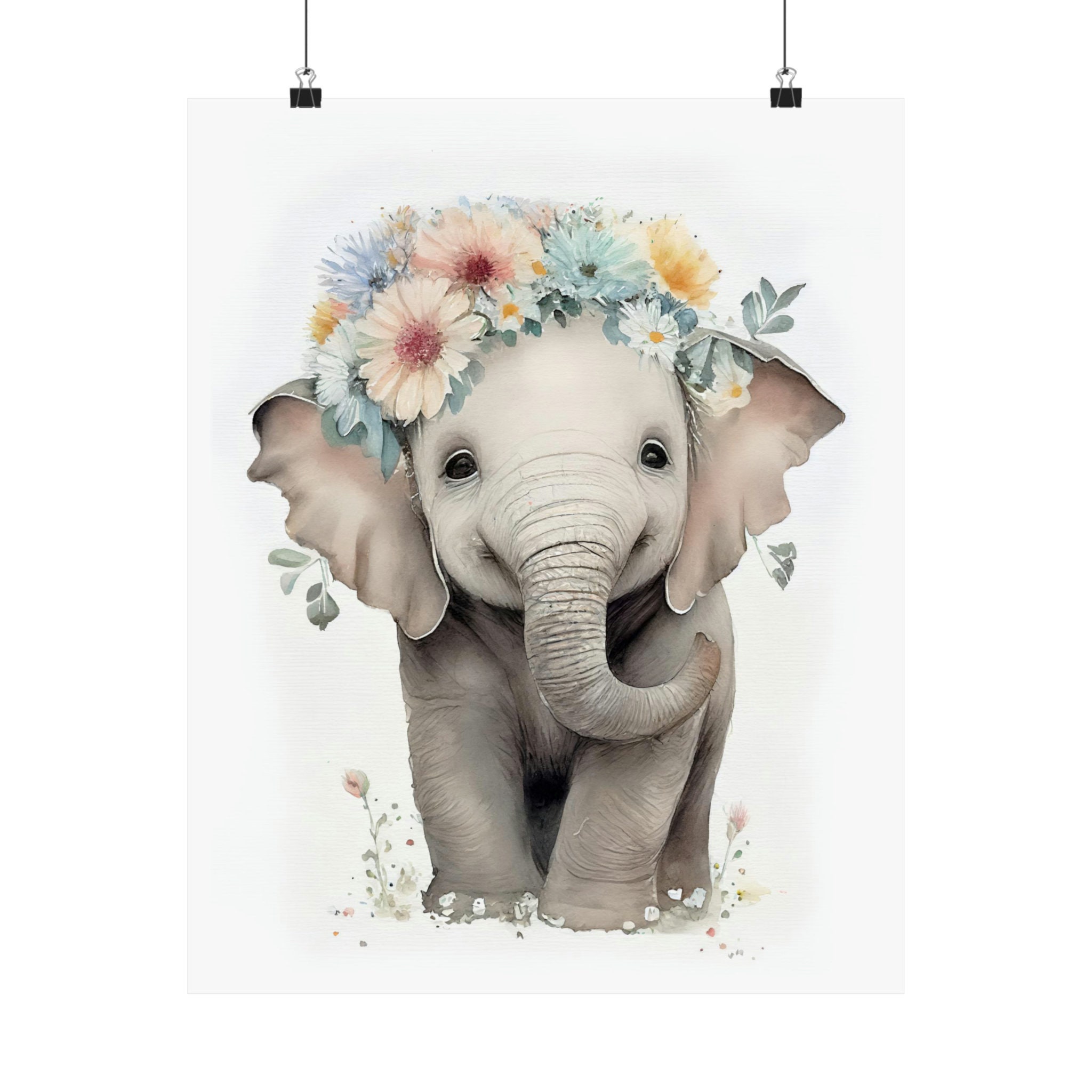 Elephant Premium Posters Matte Vertical. Art Prints Nursery Decor ...
