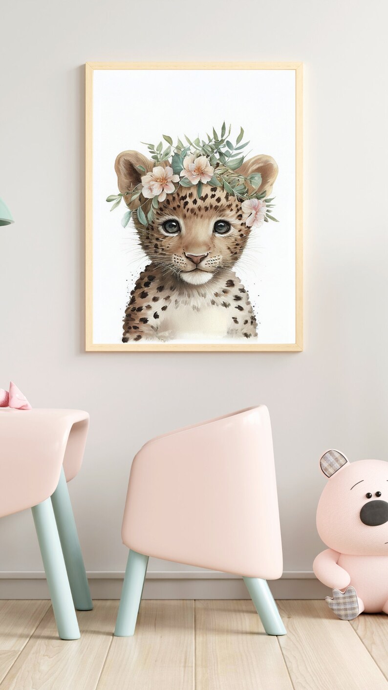 Cheetah Printable Wall Art Nursery Decor.art Prints Boho Decor Cheetah ...