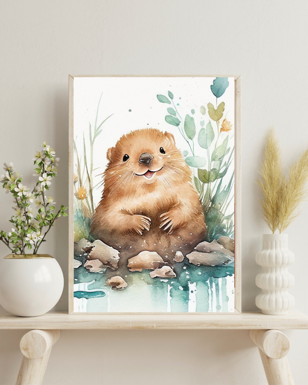 Beaver Printable Wall Art Nursery Poster.new Home Gift Art Prints ...