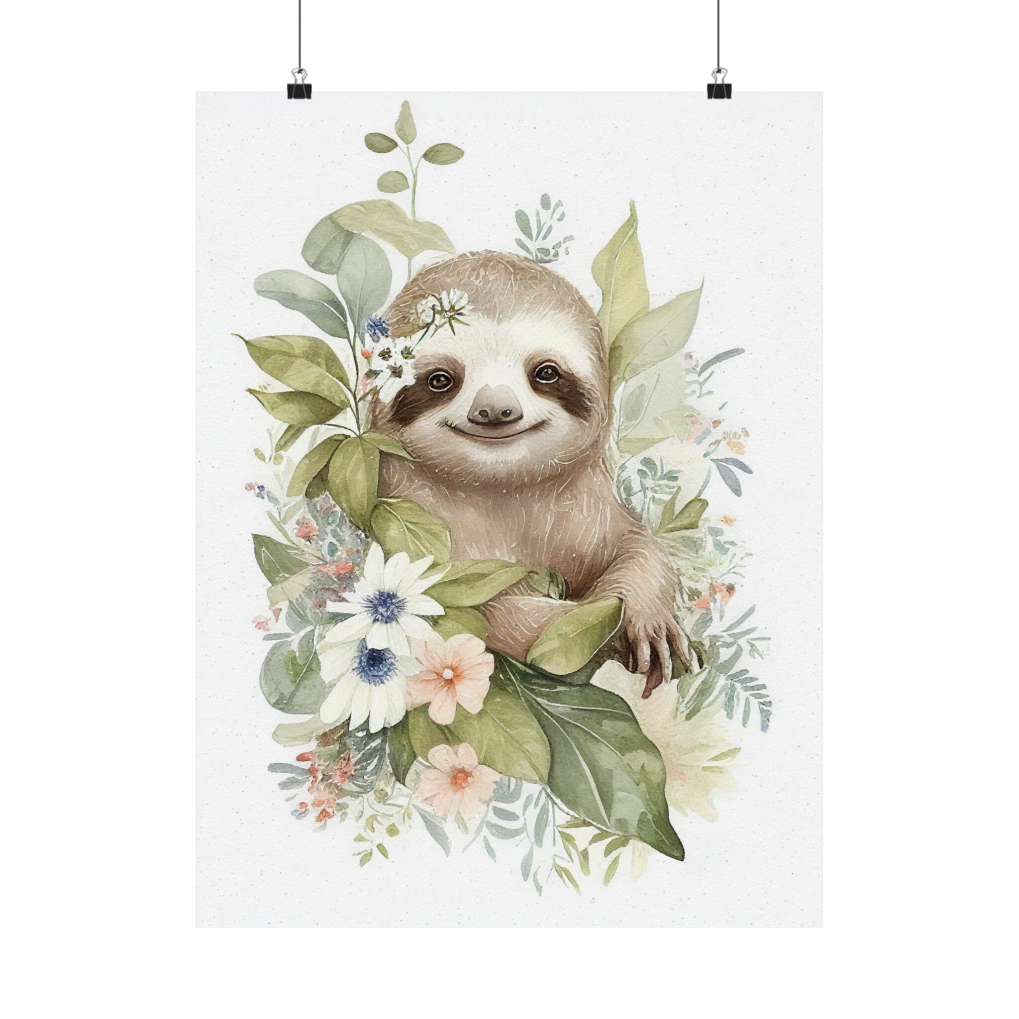 Sloth Premium Posters Matte Vertical. Art Prints Nursery Decor Sloth ...