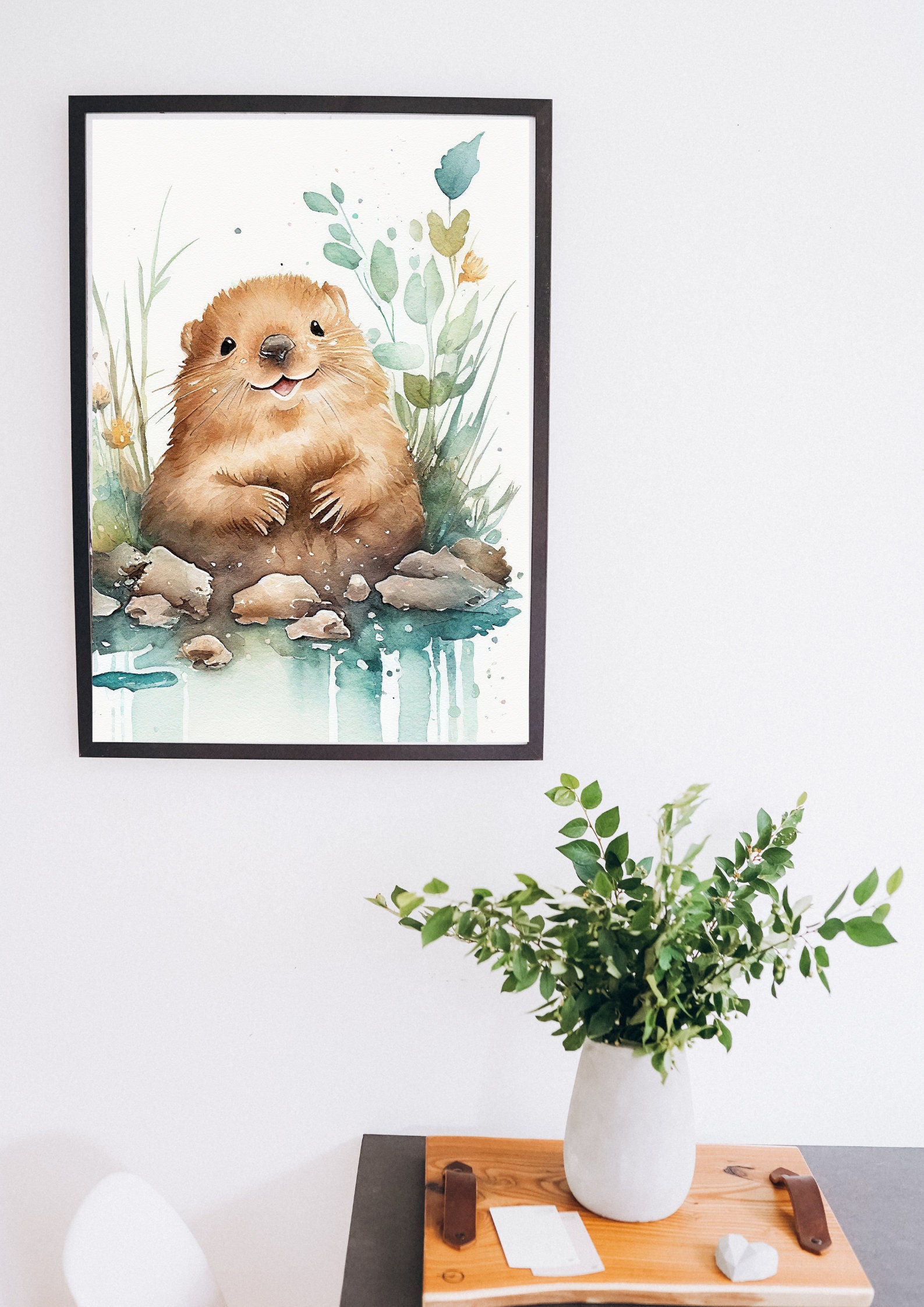 Beaver Printable Wall Art Nursery Poster.new Home Gift Art Prints ...