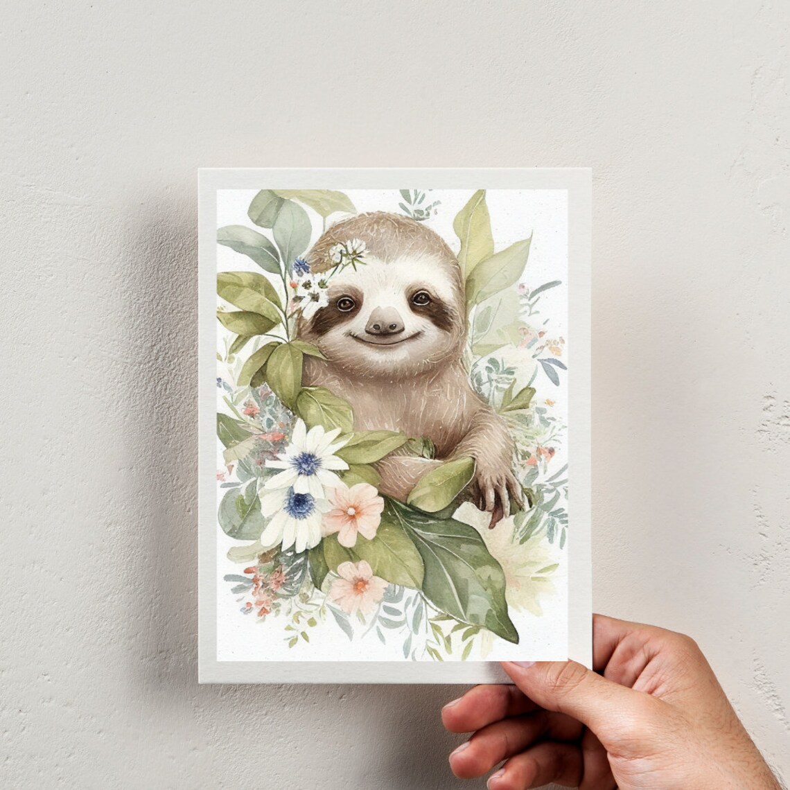 Sloth Printable Wall Art Nursery Decor.sloth Painting Home - Etsy