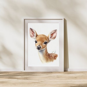 Fawn Printable Wall Art Nursery Poster.art Prints Nursery Wall - Etsy