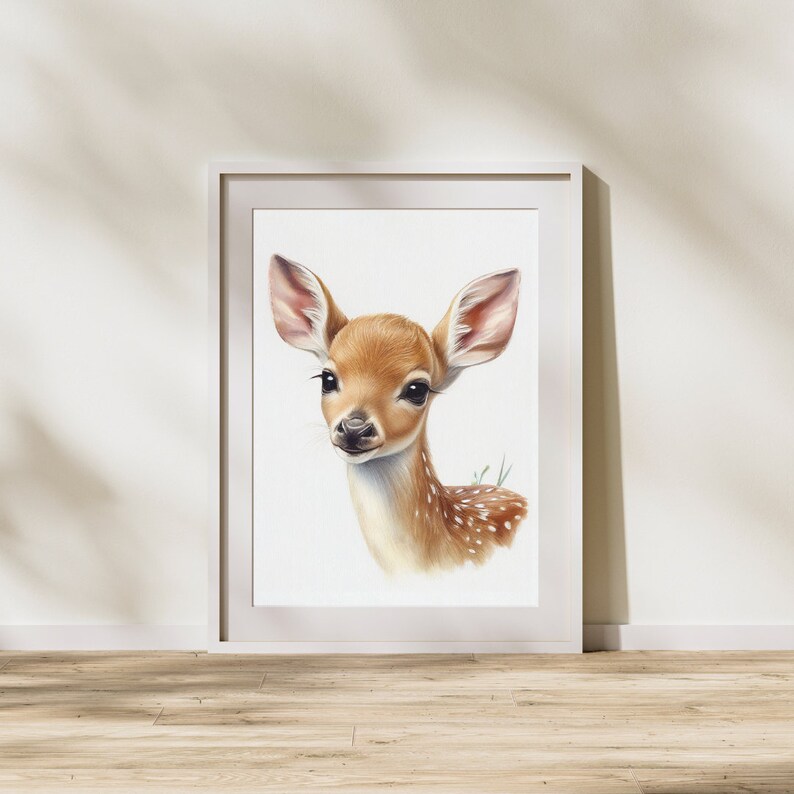 Fawn Printable Wall Art Nursery Poster.art Prints Nursery Wall - Etsy