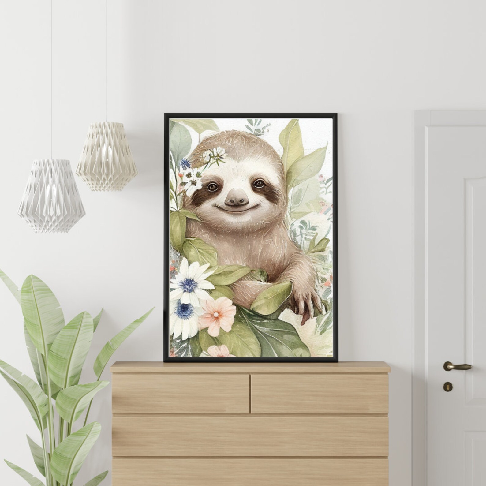 Sloth Printable Wall Art Nursery Decor.sloth Painting Home Decor Sloth ...