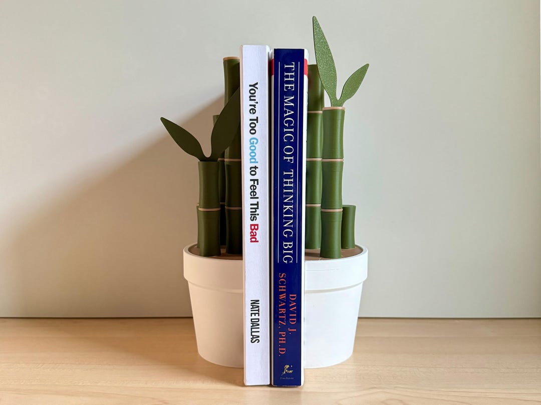 Fun Bamboo Bookends With Removable Bookmarks for Offices, Libraries ...