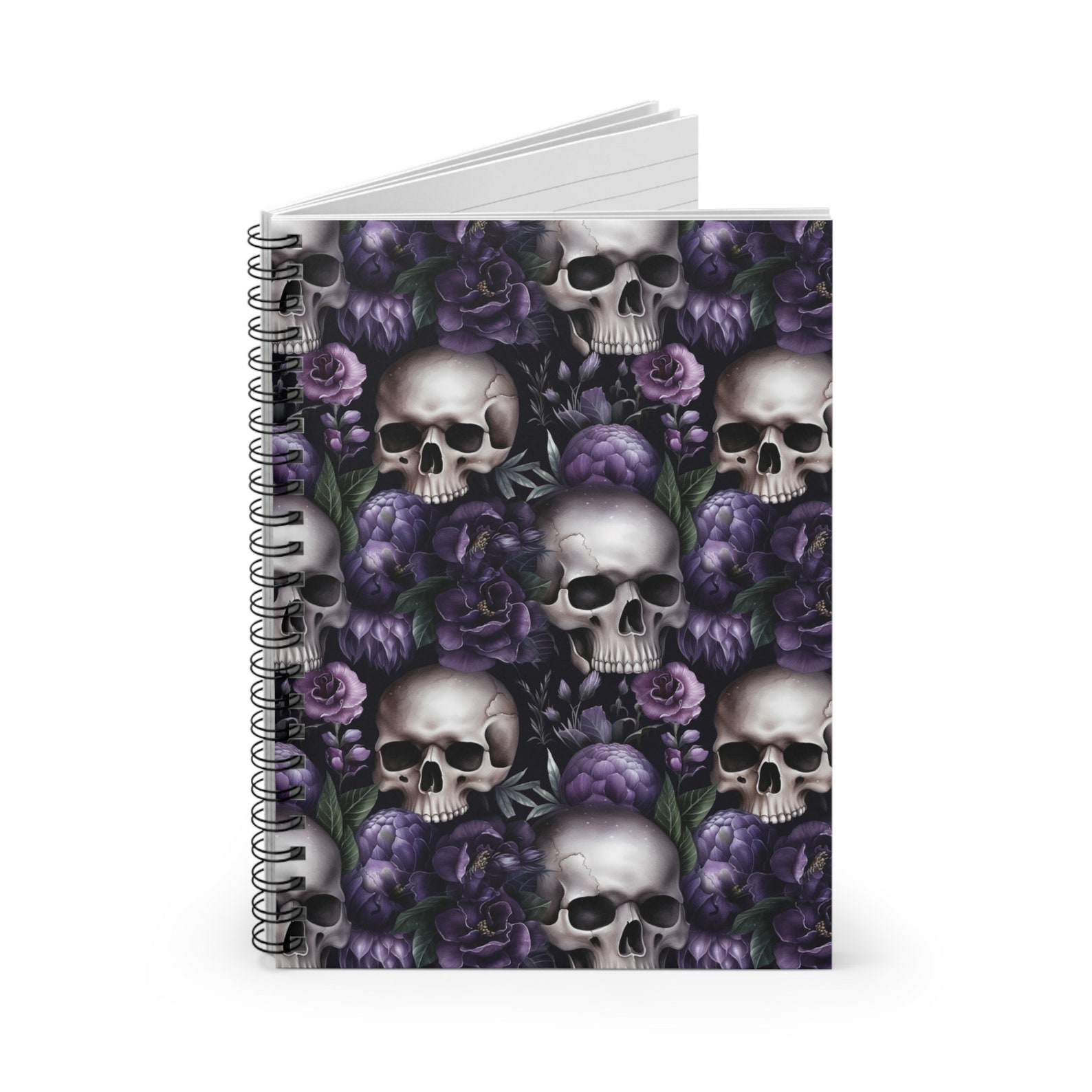 Gothic Floral Skull Seamless Digital Pattern for Digital - Etsy