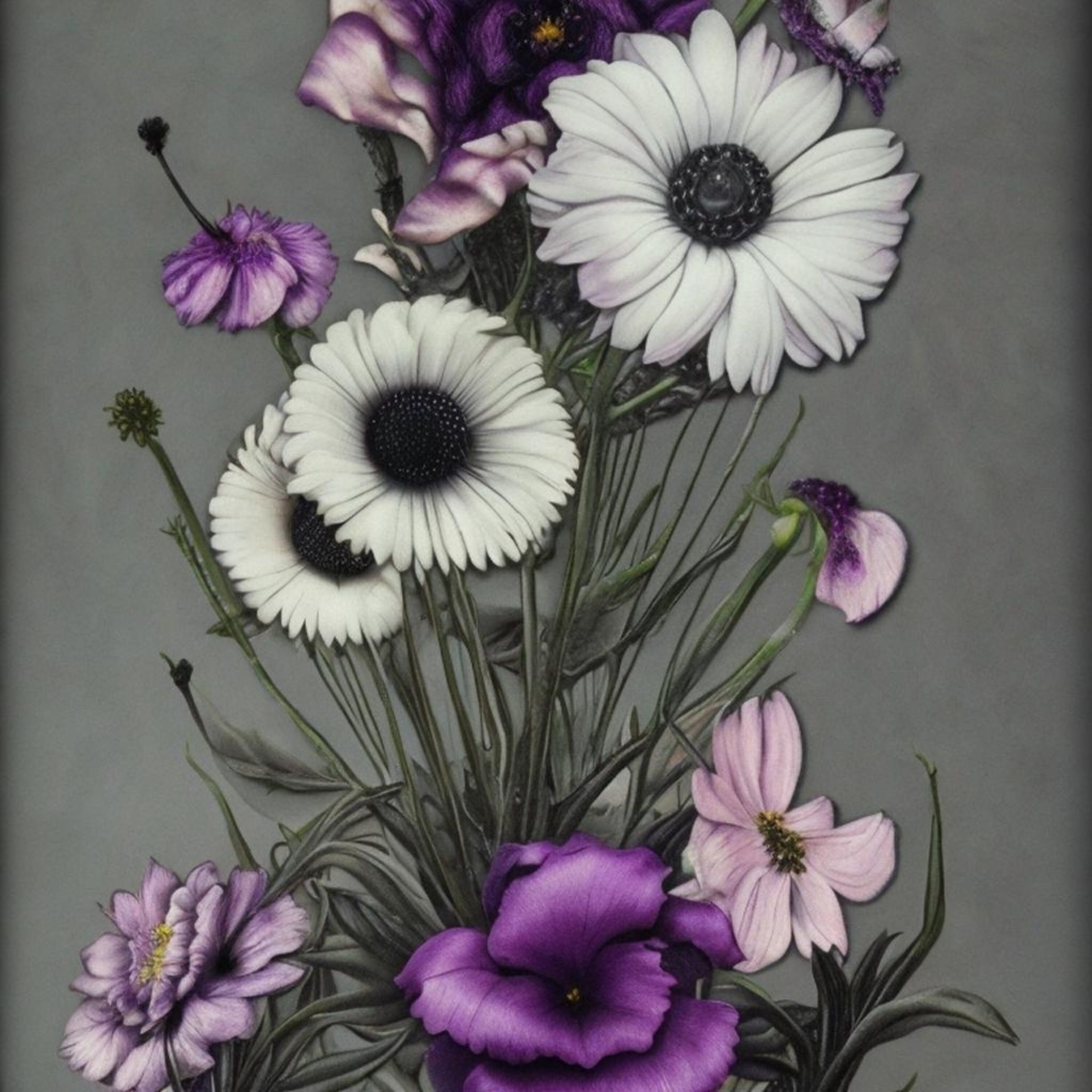 Gothic Dark Floral Digital Paper - Gothic Flower Background - Gothic ...