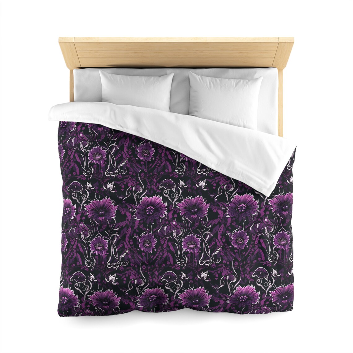 Dark Purple Floral Seamless Pattern for Gothic Digital Paper Gothic ...