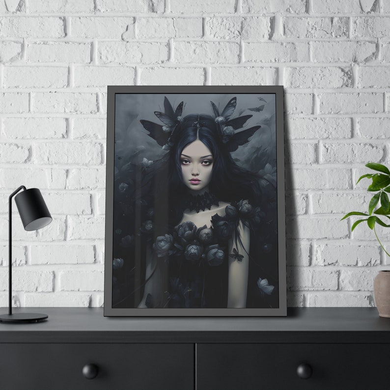 Dark Fairy Digital Print Goth Fairycore Printable Wall Art - Etsy