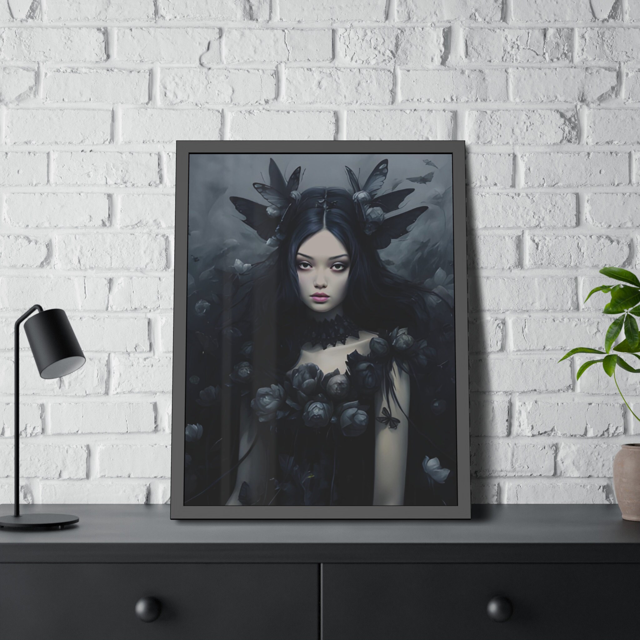 Dark Fairy Digital Print Goth Fairycore Printable Wall Art - Etsy