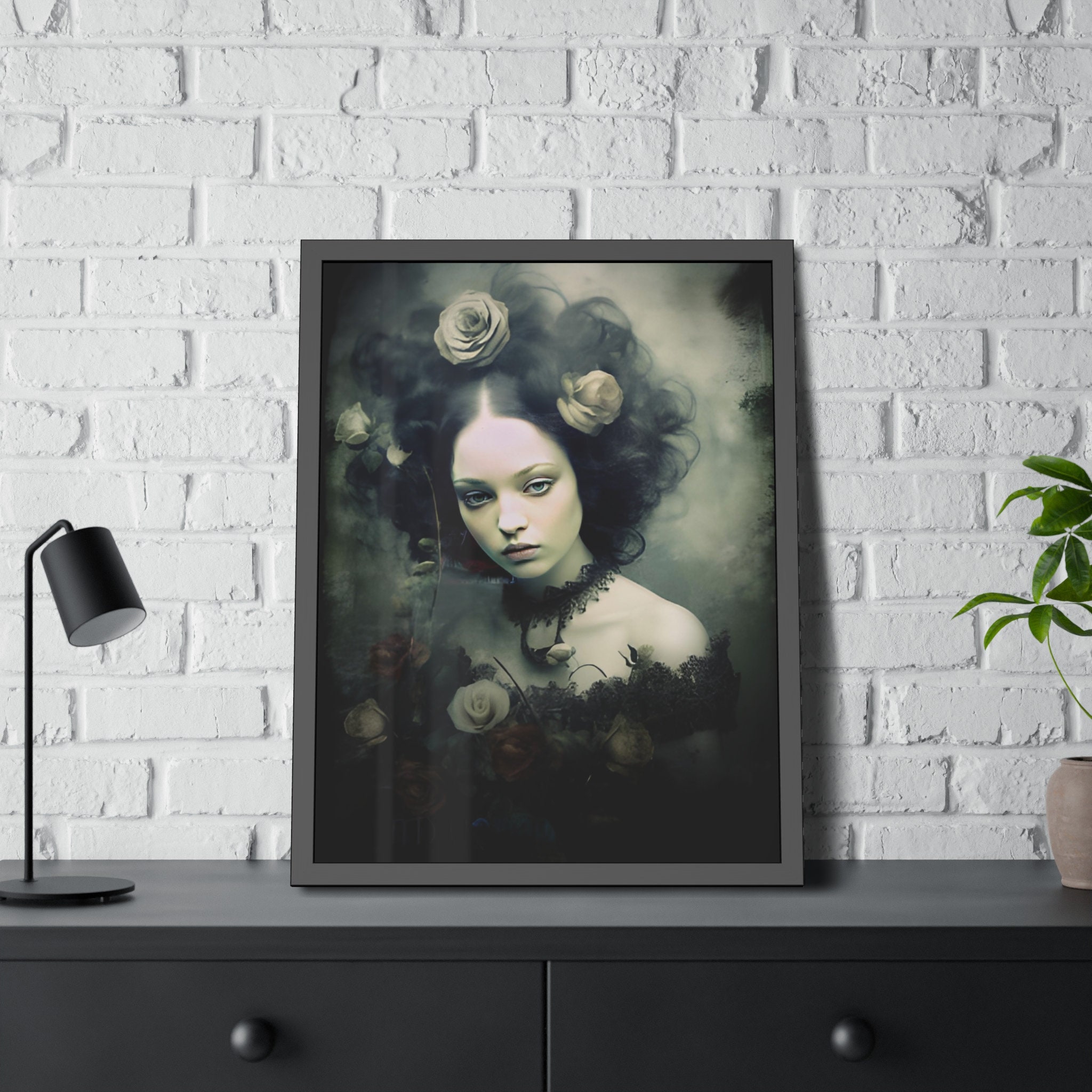 Vintage Victorian Woman Digital Print, Creepy Gothic Girl Printable ...