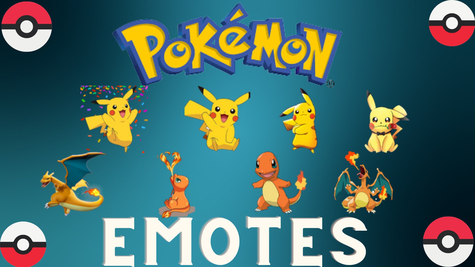 8 Pack Pokemon Emotes - Etsy