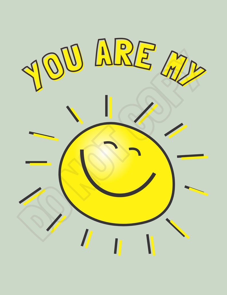 Printable Digital Download | You Are My Sunshine | Kids Room | Nursery ...