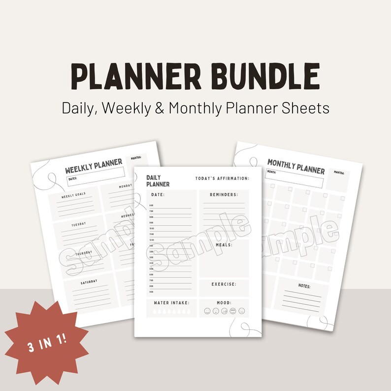 PRINTABLE | Digital PDF & PNG Instant Download | Scalable | Undated ...