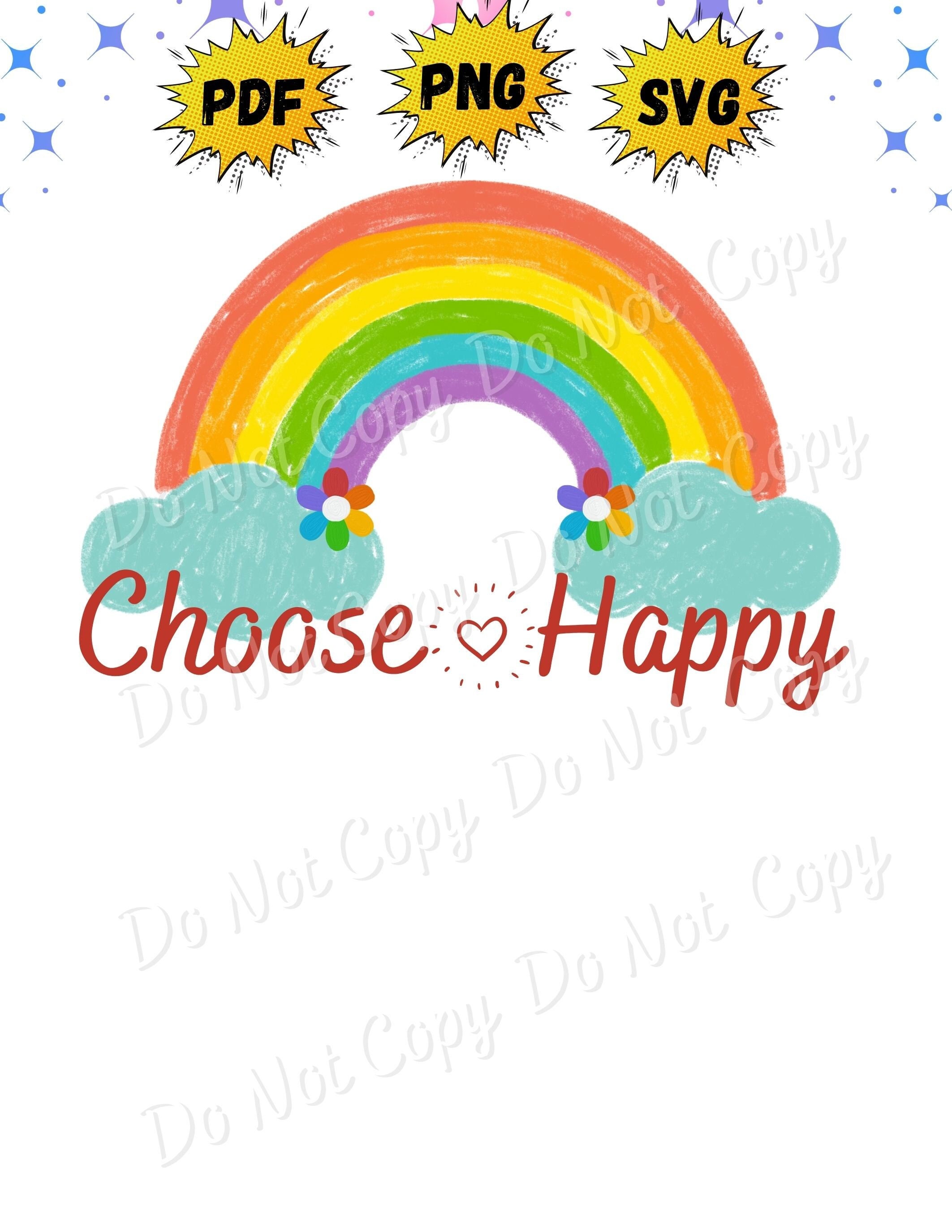 Choose Happy | PNG | SVG | Inspirational Quotes | Motivational Designs ...