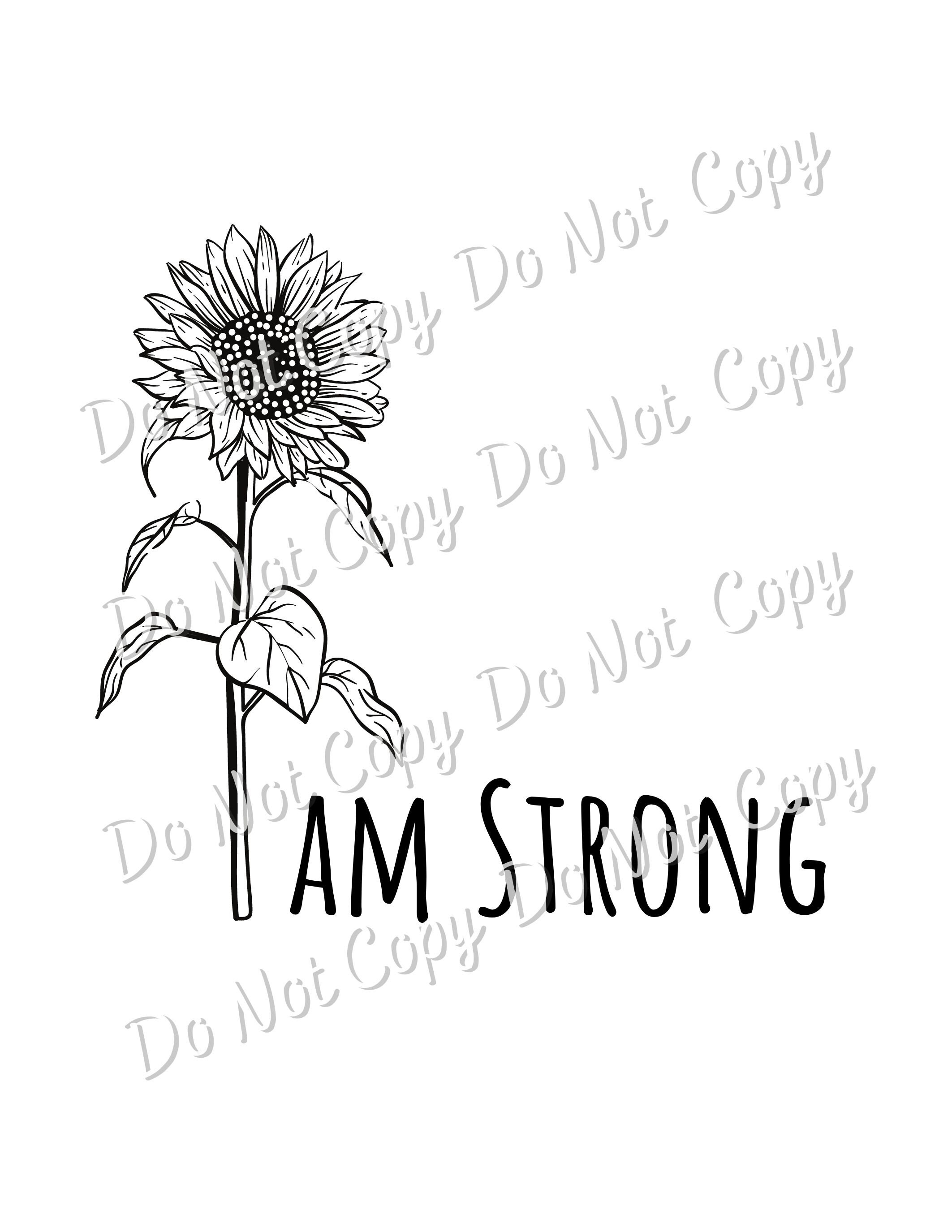 I Am Strong | Png | Svg | Pdf | Instant Download | Sublimation & DTF ...