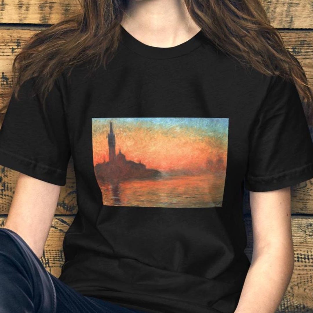 Claude Monet Sunset Dusk Twilight in Venice Unisex T-shirt Dark - Etsy