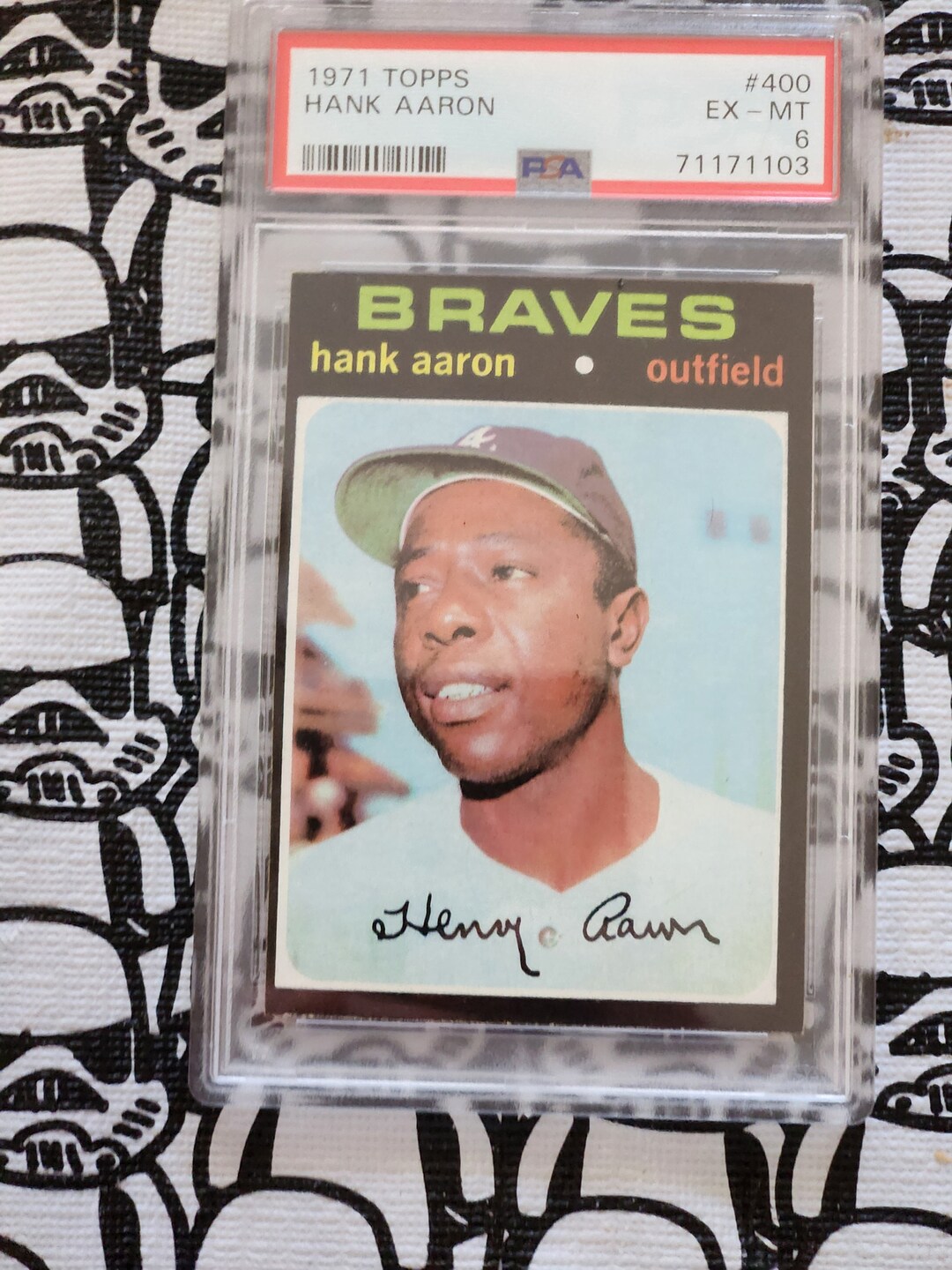 1971 Topps Hank Aaron Atlanta Braves 400 Graded PSA 6 EX-MT Excellent ...