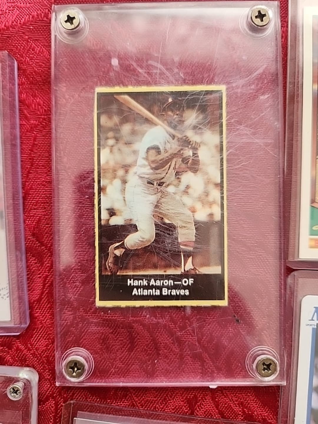 1968 Nabisco Team Flakes Hank Aaron Atlanta Braves Hof Cut VG-EX to EX ...