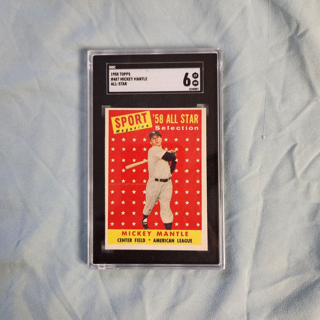 1958 Topps Mickey Mantle All-star New York Yankees 487 SGC 6 EX-MT ...