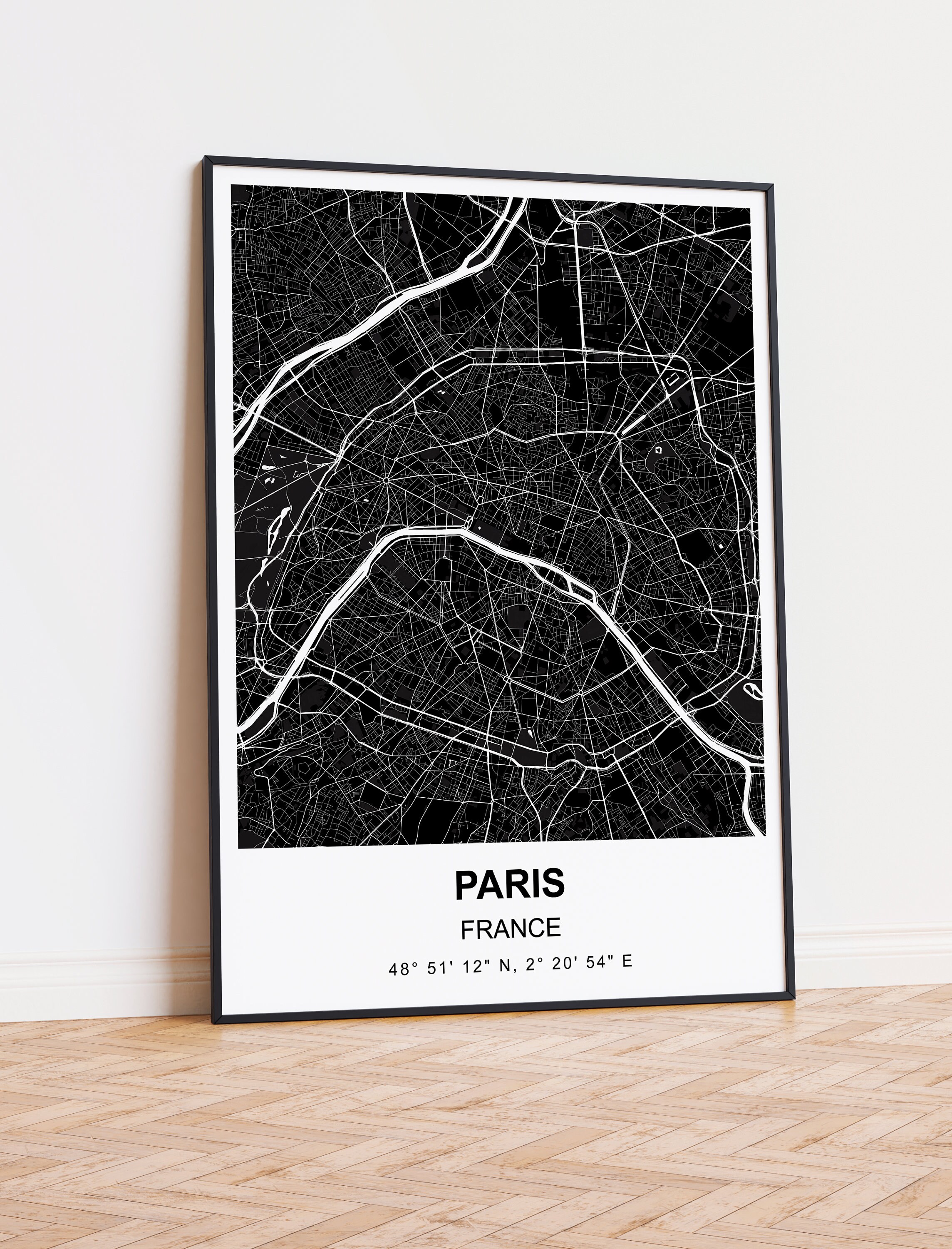 Geographic Map of Paris World Map Personalized City Map - Etsy Canada