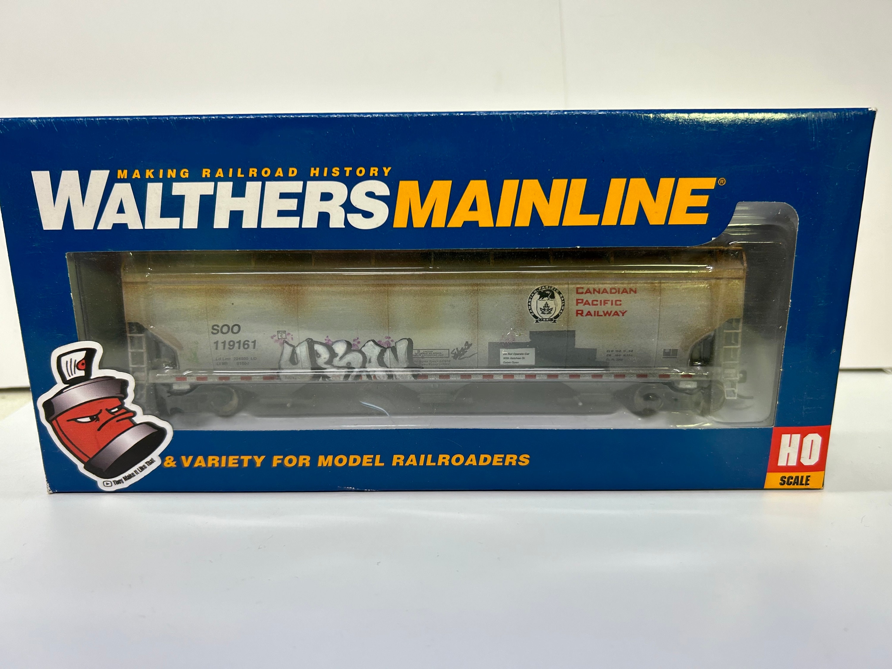 Custom Painted HO Scale Covered Hopper Model Train Car With Graffiti ...