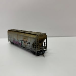 Custom Painted N Scale Hopper Model Train Car With Graffiti and ...
